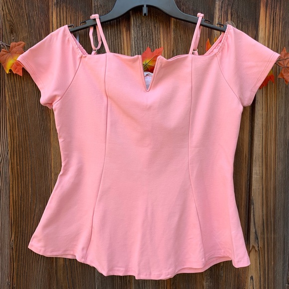 Tops | Womens Blush Pink Off Shoulders And Straps Top | Poshmark